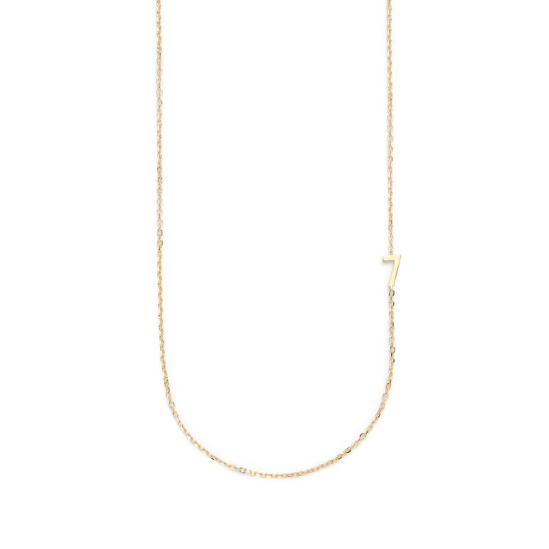 Big Number Necklace Gold - 50L - 7 - Vakre Vene