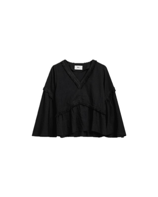 Eden Blouse Linen Black - Vakre Vene