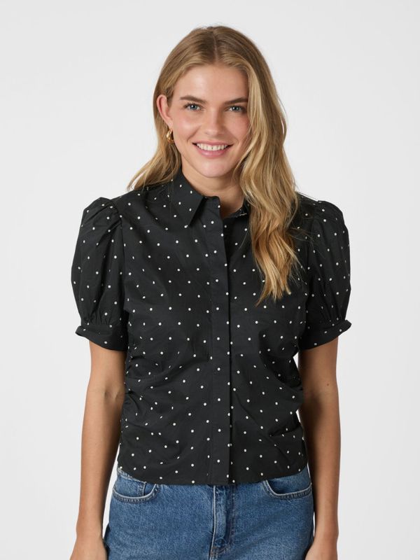 Frannie Dot Shirt Black - Vakre Vene
